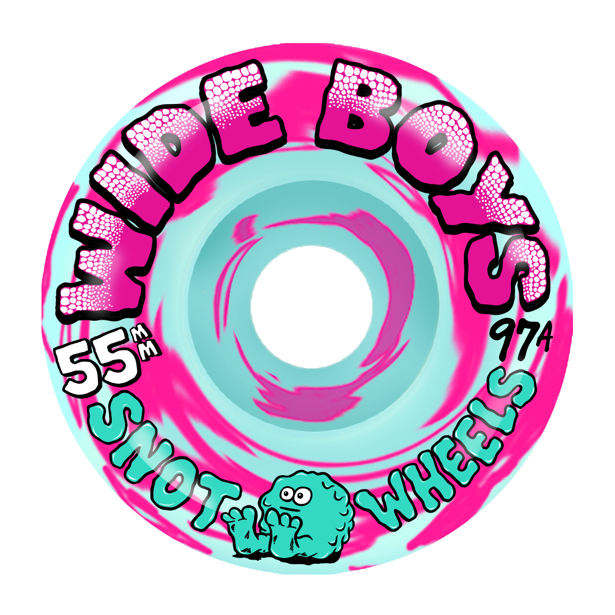 Snot Wide Boys 55mm 97a Swirl Ice/Pink – Status Skateshop