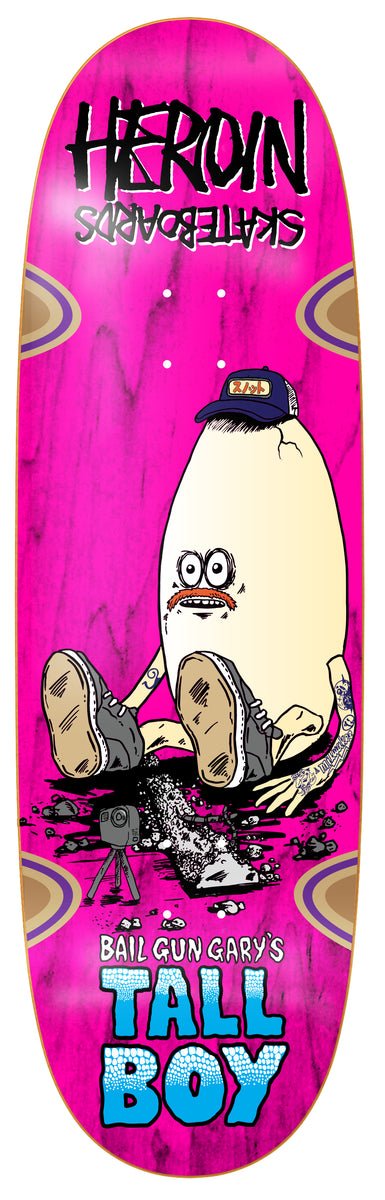 Heroin BAIL GUN GARY’S TALL BOY 10.25 Deck – Status Skateshop