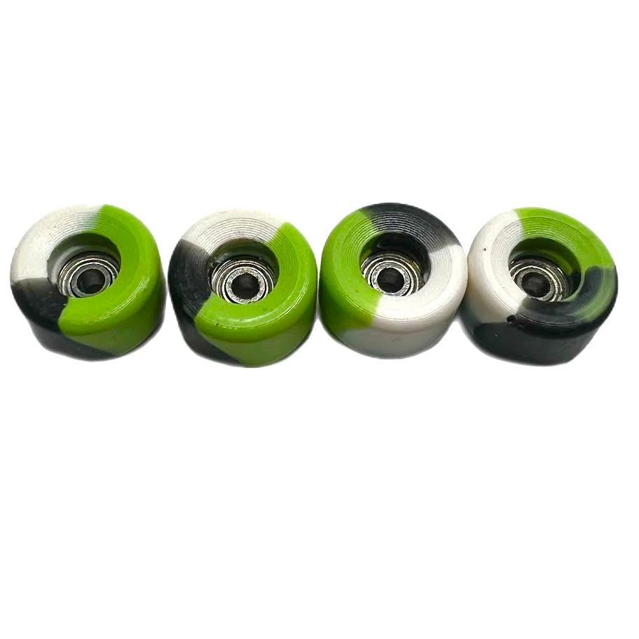 LC Boards Fingerboard Urethane Swirl Bowl 65D Wheels (Black/White/Gree ...
