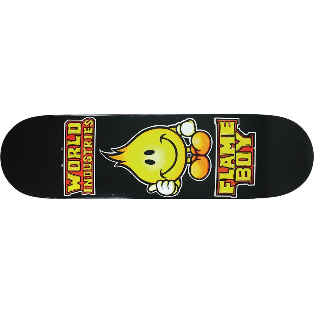 World Ind. Solid Gold Flame Boy 8.25" Deck – Status Skateshop