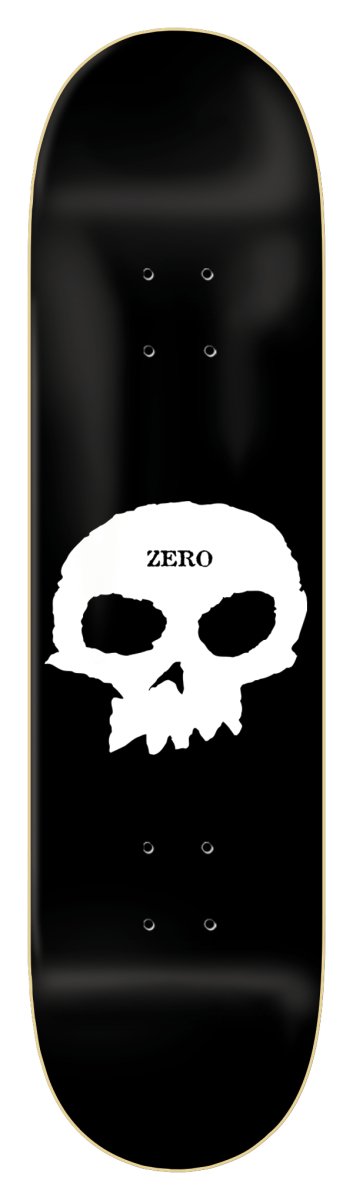 Zero Single Skull 7.25" Deck – Status Skateshop