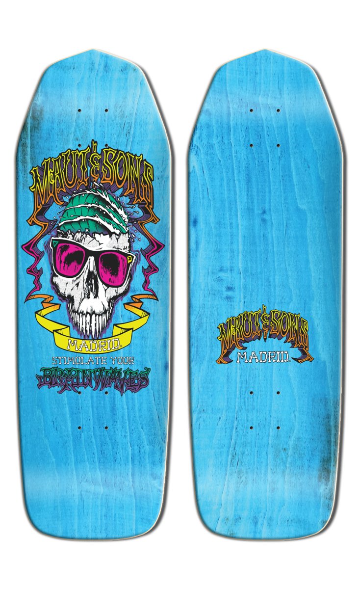 Madrid x Maui and Sons - Brain Waves Deck 9.5 x 29.5 – Status Skateshop
